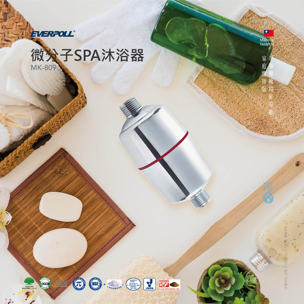 愛科濾淨 EVERPOLL MK809 微分子SPA沐浴器 MK-809 - 省錢王 廚具淨水科技生活館