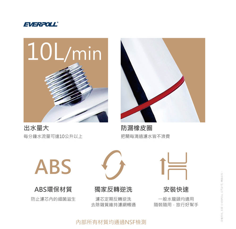 愛科濾淨 EVERPOLL MK809 微分子SPA沐浴器 MK-809 - 省錢王 廚具淨水科技生活館