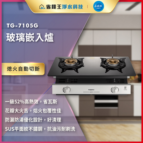 莊頭北 TG 7105G 玻璃嵌入爐 TG-7105G - 省錢王 淨水廚具科技驗屋-歡迎比價不吃虧