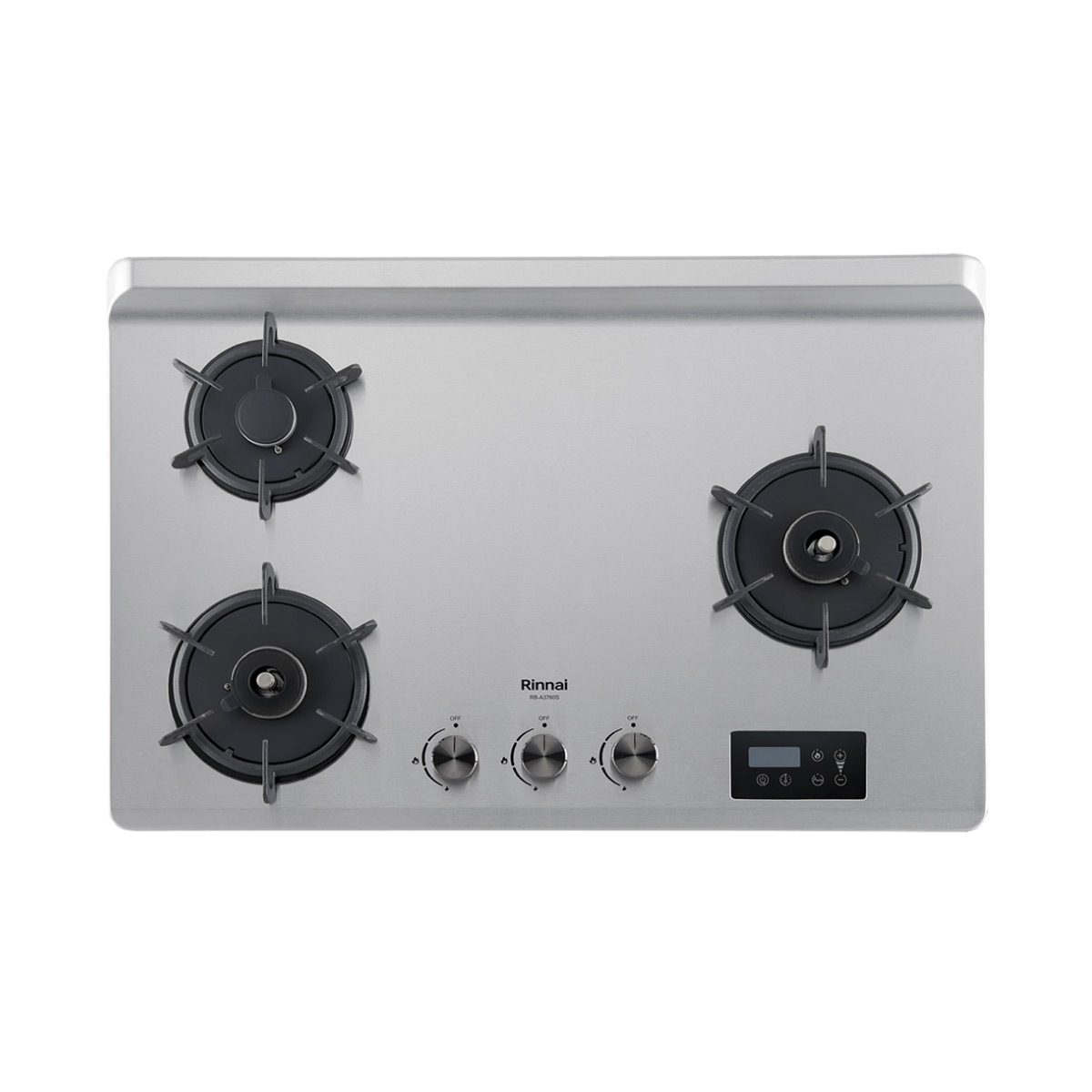 【詢問85折】林內 Rinnai RB-A3760S(BR) 檯面式緻溫不銹鋼三口爐 RBA3760SBR - 省錢王 廚具淨水科技生活館